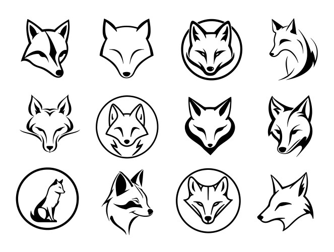 Geometric Line Fox Face Vector Images (over 520)