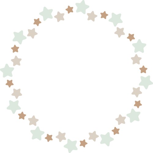 Starry night sky frame Royalty Free Vector Image