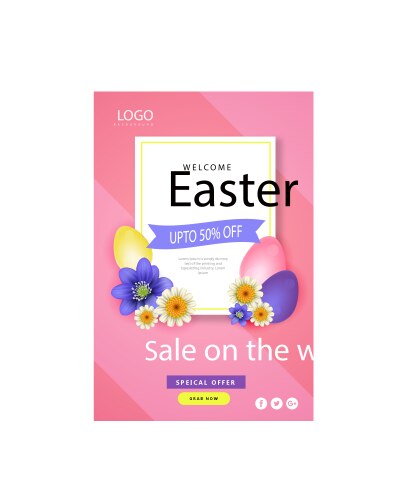 Easter poster Royalty Free Vector Image - VectorStock