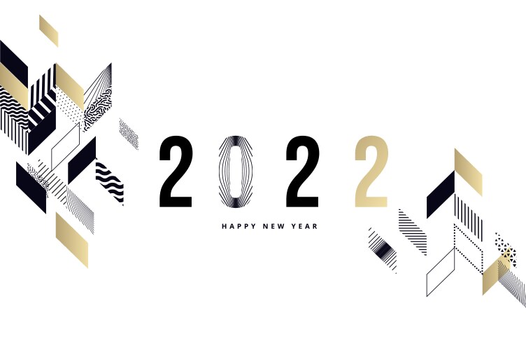 Colorful pennant new year sticker Royalty Free Vector Image