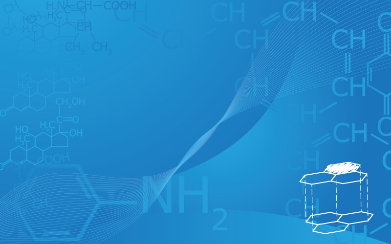 Chemistry square background with chemical Vector Image