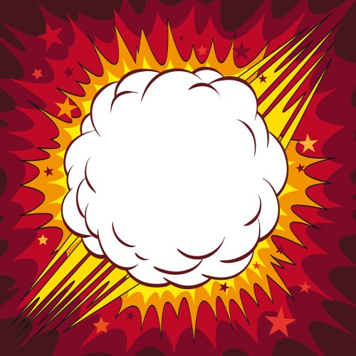 Comic book explosion Royalty Free Vector Image
