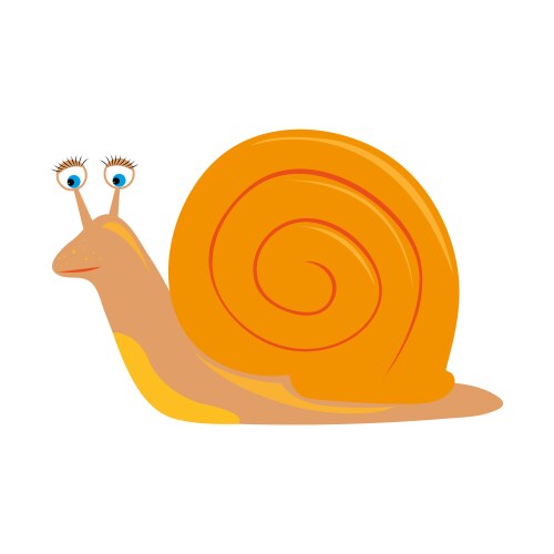 Clock with snail template Royalty Free Vector Image