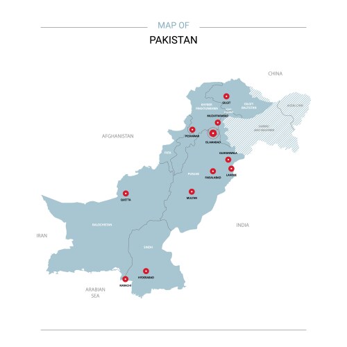 Pakistan Map with Districts Vector Images (over 190)