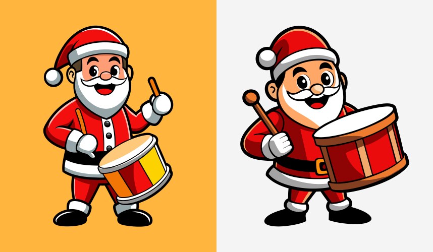 Santa claus with gifts Royalty Free Vector Image
