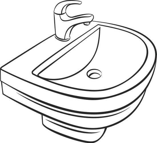 Kitchen Sink Line Drawing Vector Images (over 510)