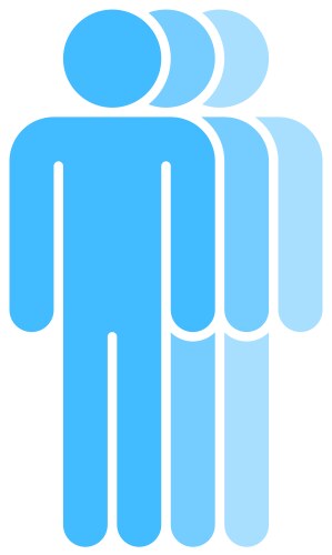 Five human sign people symbol Royalty Free Vector Image