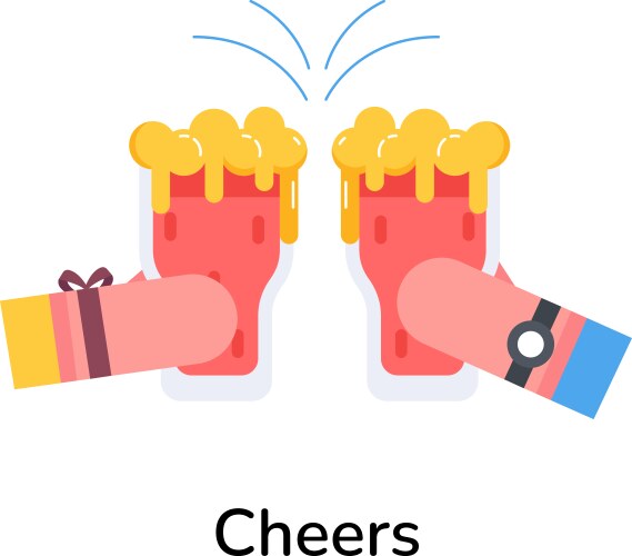 Beer cheers Royalty Free Vector Image - VectorStock