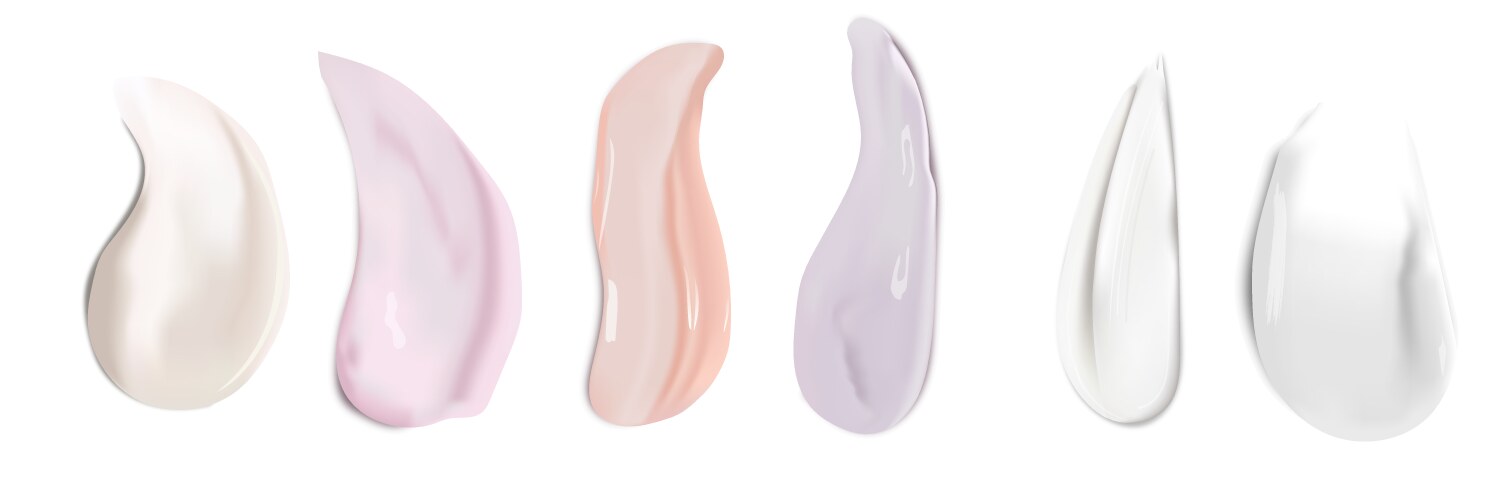 Cream texture stroke isolated on transparent Vector Image