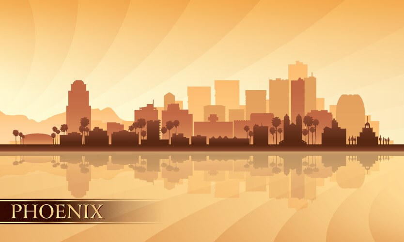 Arizona City Phoenix Silhouette Skyline Vector Images (over 120)