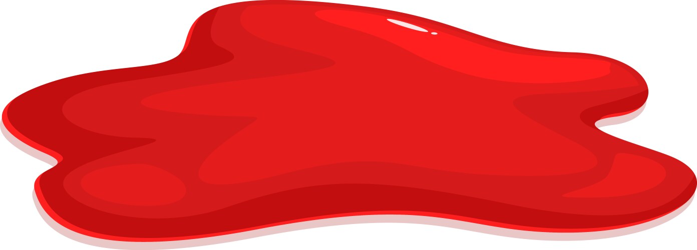Red liquid spill spreading on the floor Royalty Free Vector