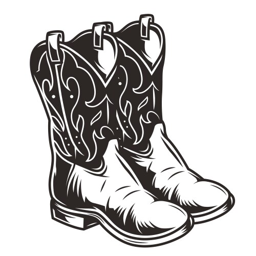Cowboy boot Royalty Free Vector Image - VectorStock
