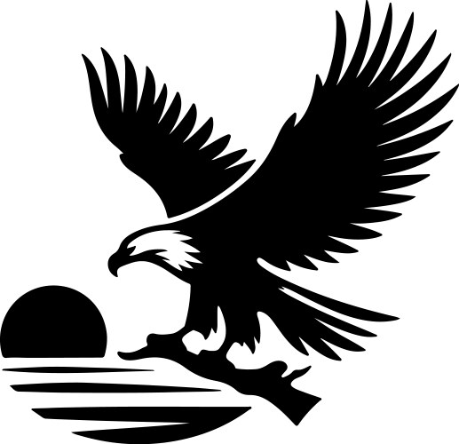 African fish eagle black and white design Vector Image