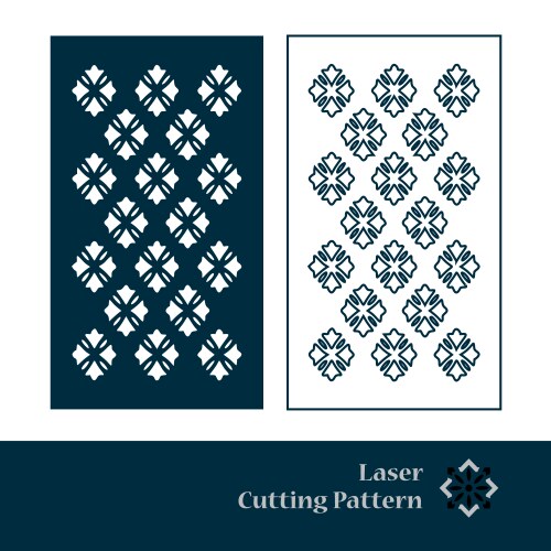 Art deco laser cut pattern decorative panel Vector Image
