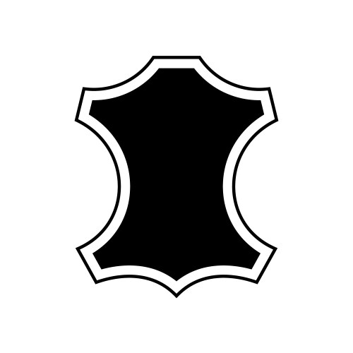 Leather logo icon recycled symbol Royalty Free Vector Image