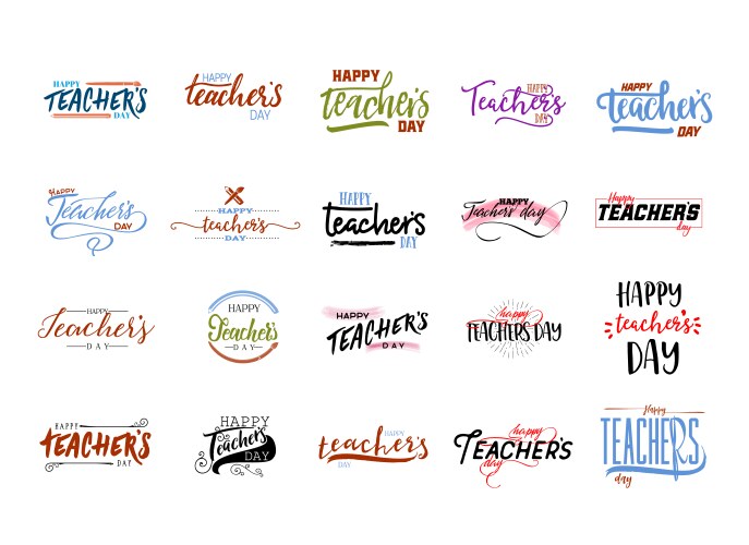 Happy teachers day Royalty Free Vector Image - VectorStock