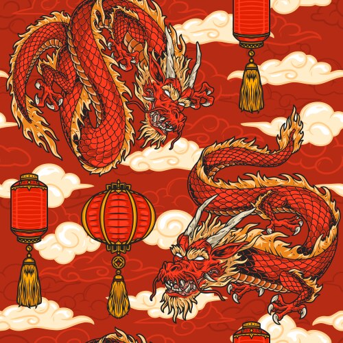 Dragons Seamless Vector Images (over 6,700)