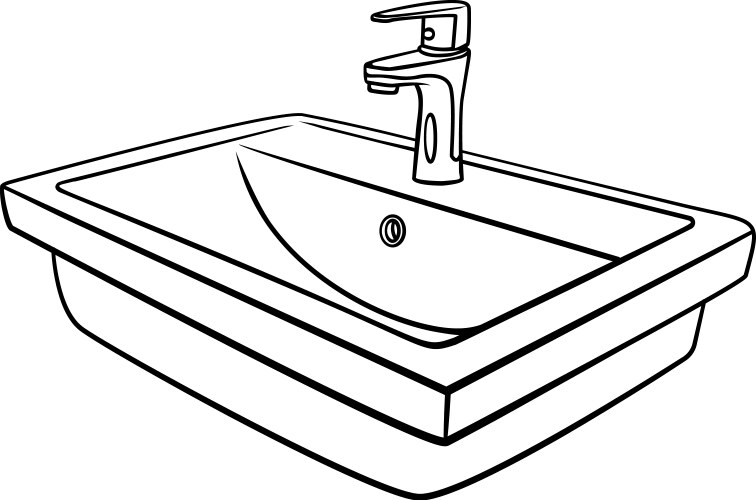 Kitchen Sink Line Drawing Vector Images (over 510)