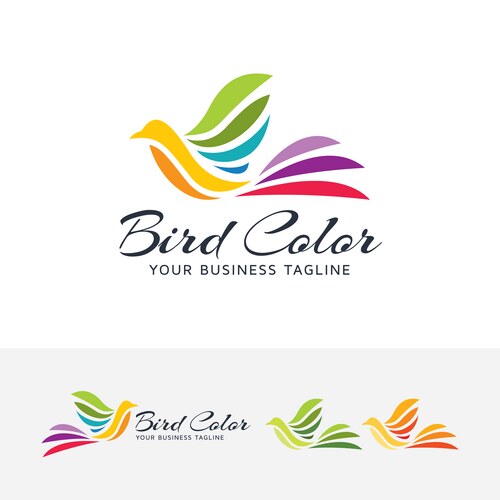 Pink bird logo Royalty Free Vector Image - VectorStock