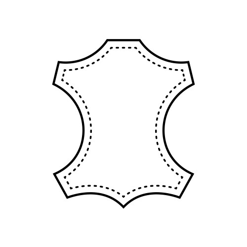 Leather logo icon recycled symbol Royalty Free Vector Image