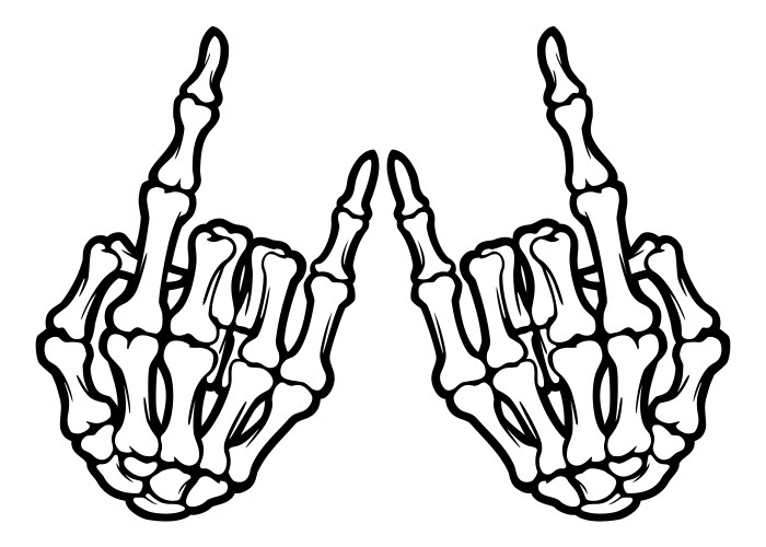 Human skeleton hand Royalty Free Vector Image - VectorStock