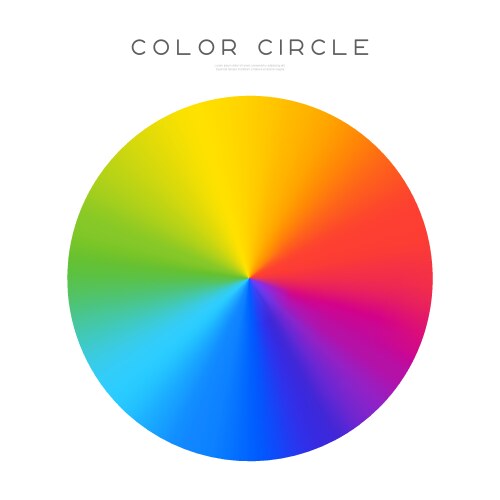 Rgb color wheel round classic palette Royalty Free Vector