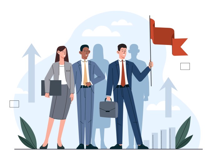 Business goals achievement concept Royalty Free Vector Image