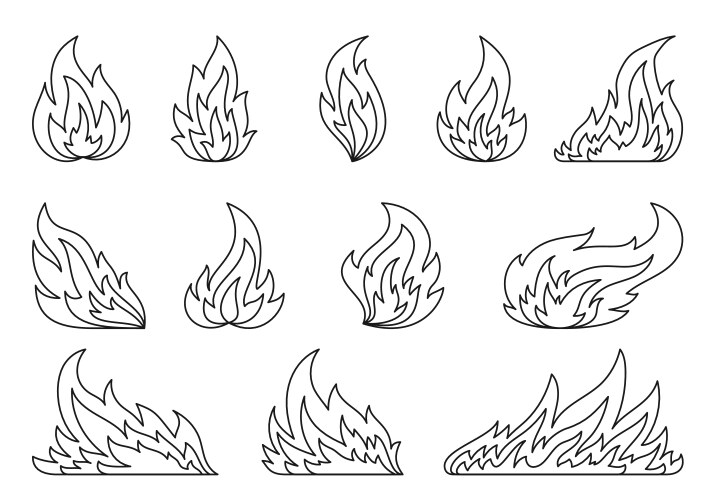 Flame Outline Vector Images (over 61,000)