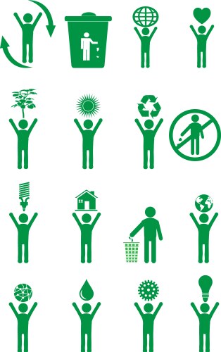 Business people icons set Royalty Free Vector Image