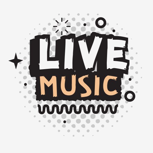 Funk music lettering type design image Royalty Free Vector
