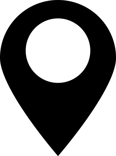 Sign location icon black color in circle Vector Image