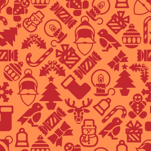 Seamless Background Christmas Wrapping Paper Vector Image