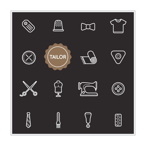 Tailoring tailor shop logo or label atelier Vector Image