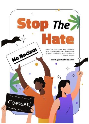 Activism poster template design Royalty Free Vector Image