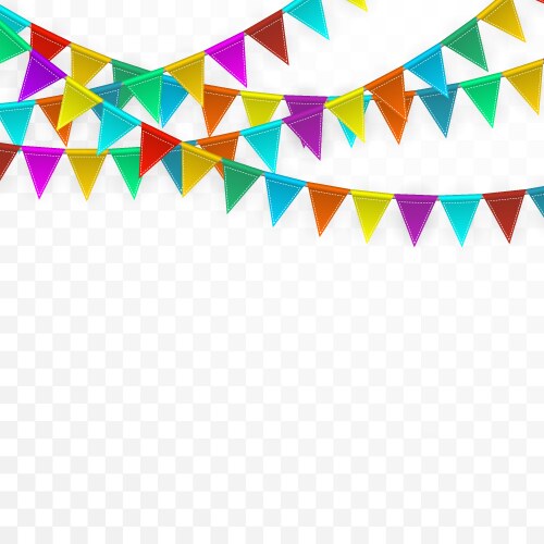 Celebration carnival party background with flags Vector Image