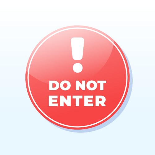 Gradient do not enter sign Royalty Free Vector Image