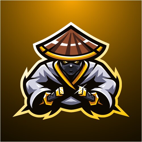 Ninja gaming logo Royalty Free Vector Image - VectorStock