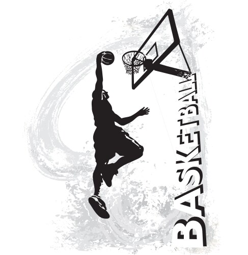 Basketball Slam Dunk Art Royalty Free Vector Image