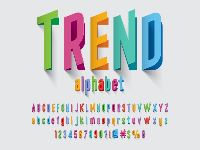 Abc font alphabet teaching letters Royalty Free Vector Image