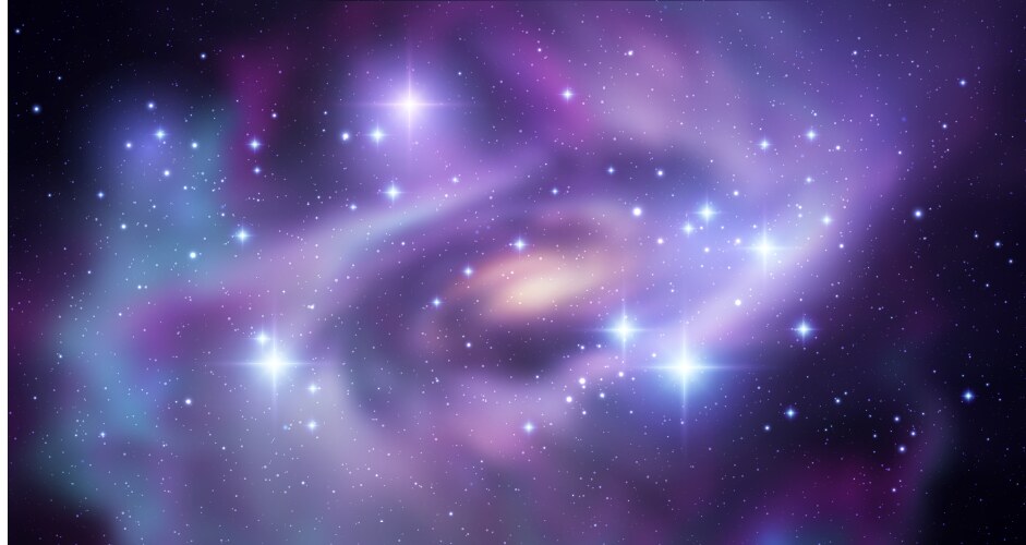 Space background with realistic nebula Royalty Free Vector