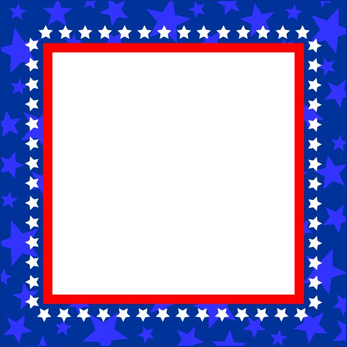 American flag patriotic decorative frame Vector Image