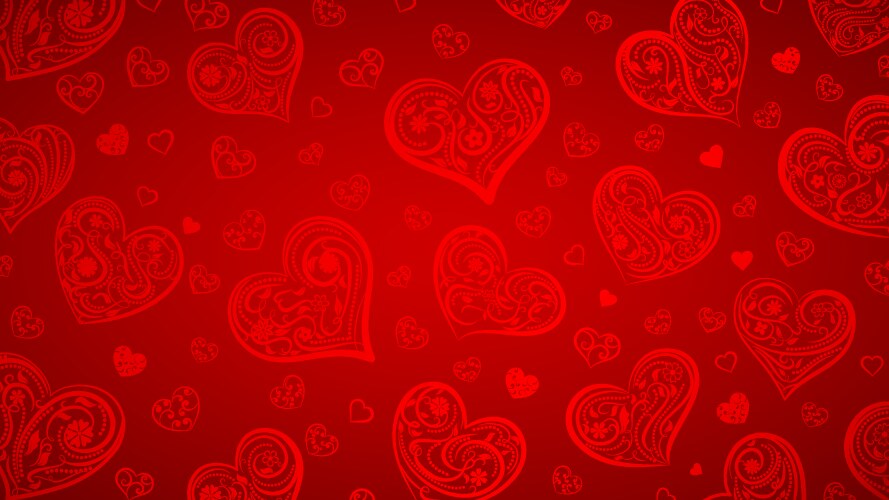 Background of big and small hearts Royalty Free Vector Image