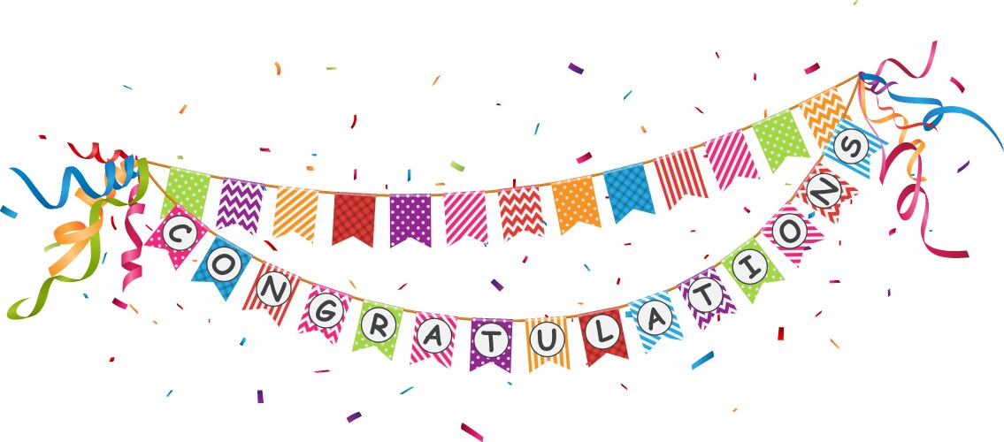 Congratulations design template background Vector Image