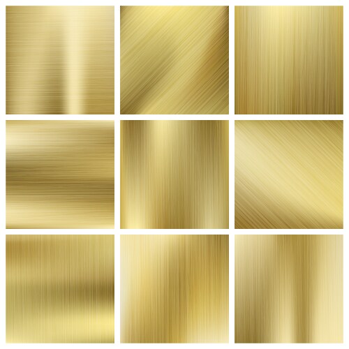 Gold gradient golden metal squares Royalty Free Vector Image