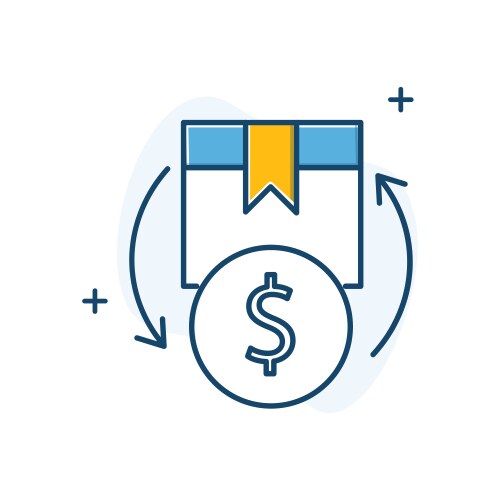 Inventory optimizing levels icon design Royalty Free Vector