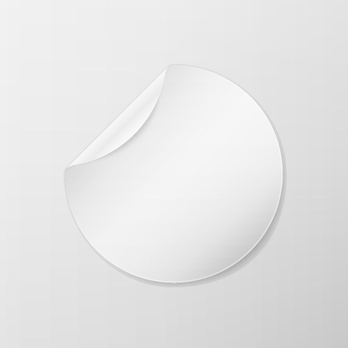 Orange triangle peel off paper sticker Royalty Free Vector