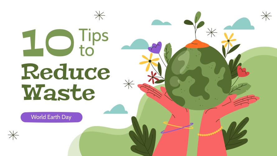 Youtube thumbnail for earth day celebration Vector Image