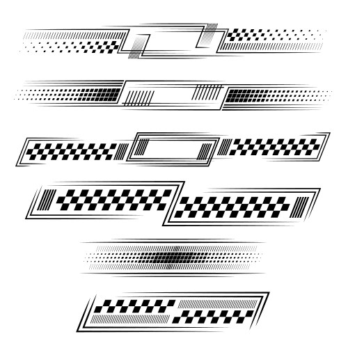 Sports stripes car stickers black color racing Vector Image