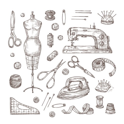 Tailor Drawing Vector Images (over 7,900)