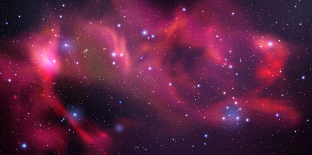 Space background with realistic nebula Royalty Free Vector